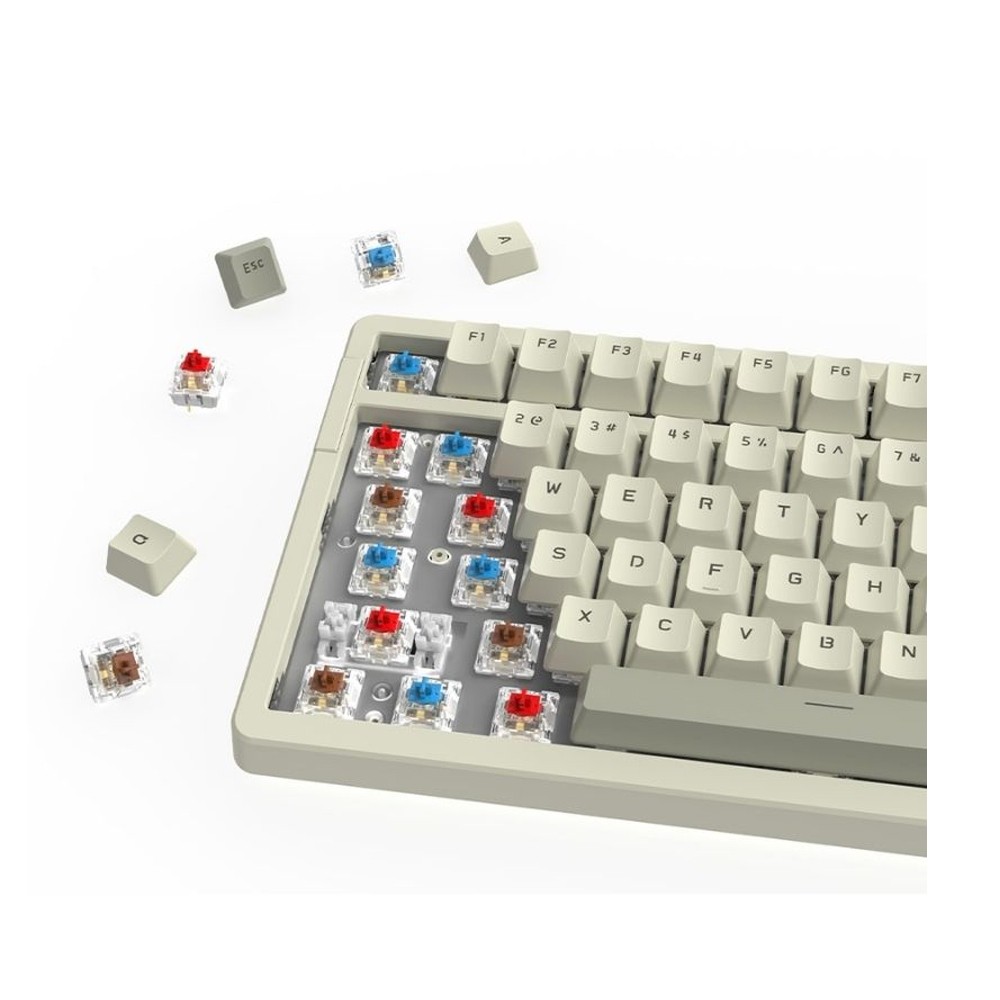 คีย์บอร์ดเกมมิ่ง Ajazz AK992 Retro Classic Mechanical Red Switch