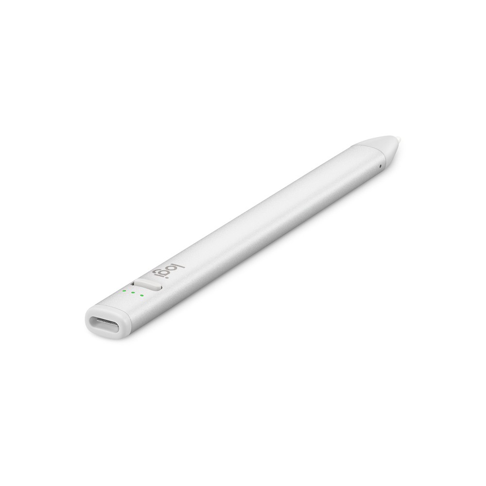 ปากกาดิจิทัล Logitech Stylus Pen Crayon (USB-C) Silver