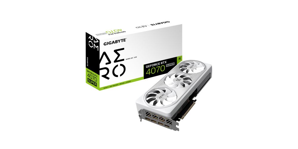การ์ดจอ GIGABYTE GeForce RTX 4070 SUPER AERO OC 12G