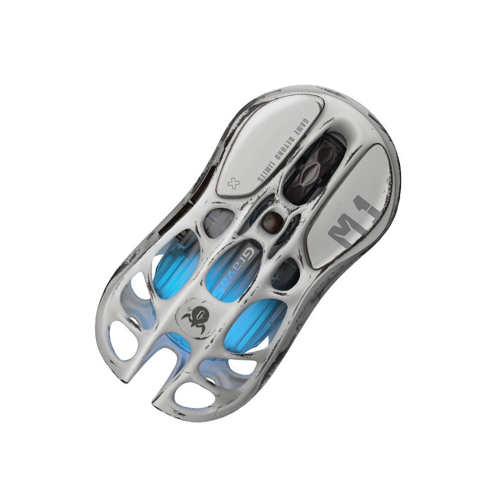 เมาส์เกมมิ่ง GravaStar Wireless Gaming Mouse Mercury M1 Pro Battle Worn ...
