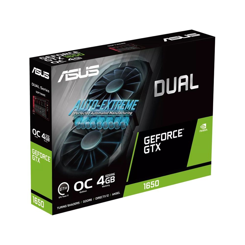 การ์ดจอ ASUS Dual GeForce GTX 1650 OC Edition 4GB GDDR6 EVO