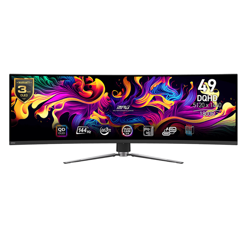 จอมอนิเตอร์ MSI MPG 491CQP QD-OLED 2K 144Hz 0.03ms Curved