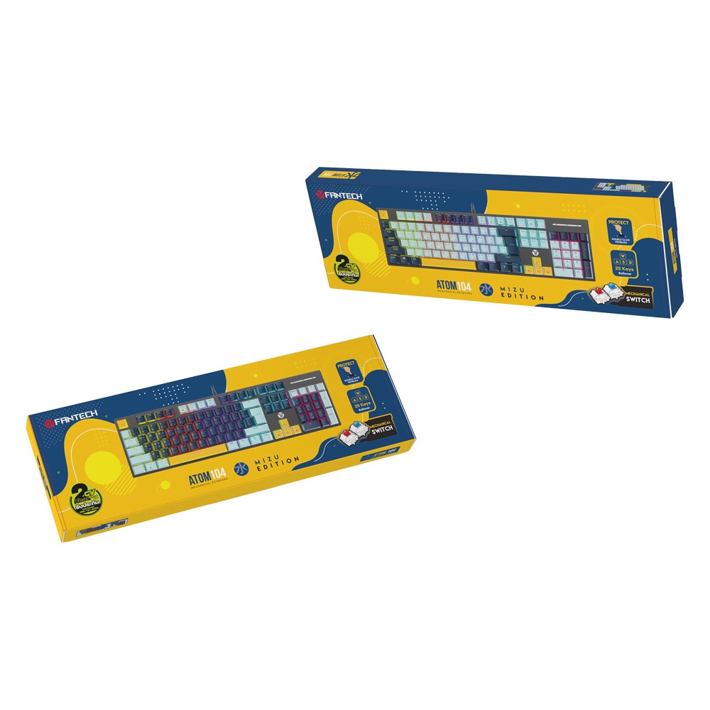 คีย์บอร์ดเกมมิ่ง Fantech รุ่น MK889 สี Sky Blue Red Switch