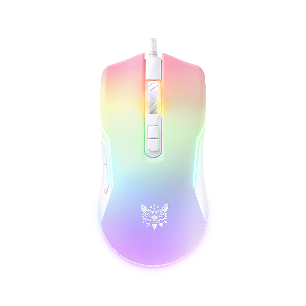 เมาส์เกมมิ่ง Onikuma รุ่น Toumei CW922 Full RGB สีขาว