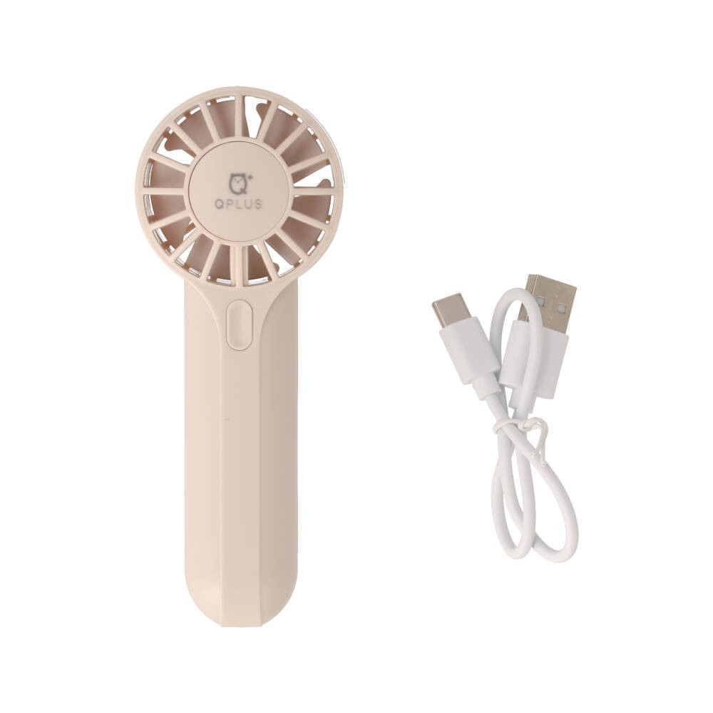 พัดลมพกพา QPLUS Ultra Power Mini Fan สี Cream