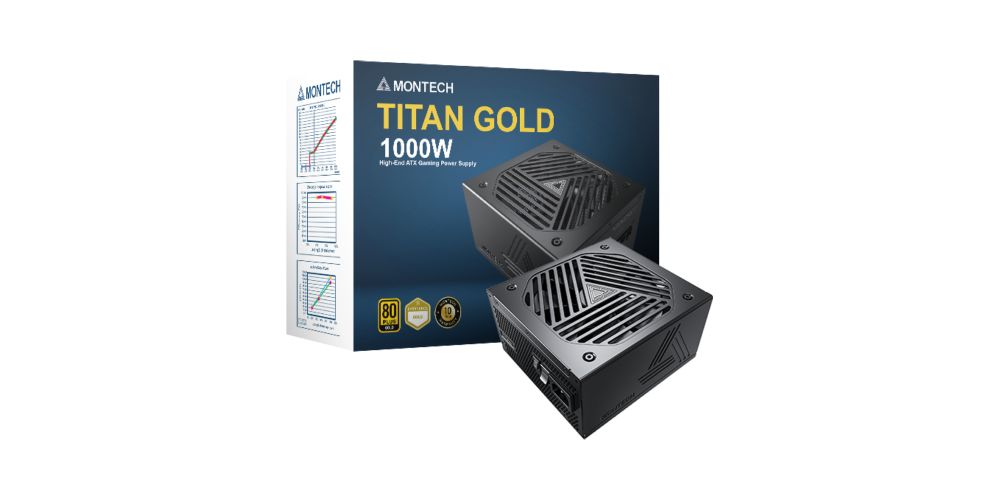 พาวเวอร์ซัพพลาย Montech Titan Gold 1000Watt 80 Plus Gold