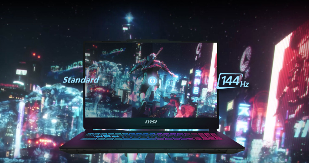 โน๊ตบุ๊ค MSI Cyborg 15 AI A1VFK-008TH Translucent Black