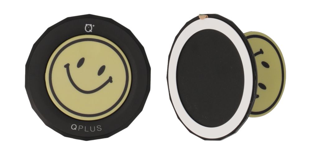 แหวนจับมือถือ QPLUS Finger Cross Magnetic Phone Grip Smiley Face