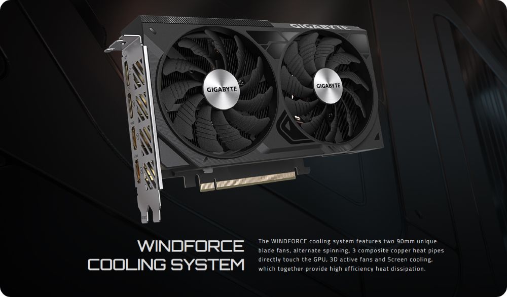 การ์ดจอ Gigabyte GeForce RTX 4060 Ti WINDFORCE OC 8GB