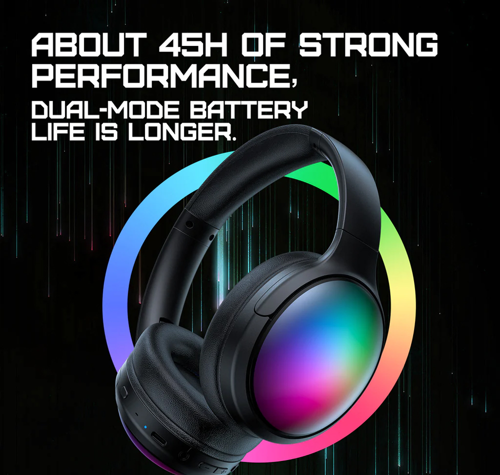 หูฟังเกมมิ่ง Onikuma รุ่น B3 RGB Bluetooth 5.3 สีดำ ราคาดี