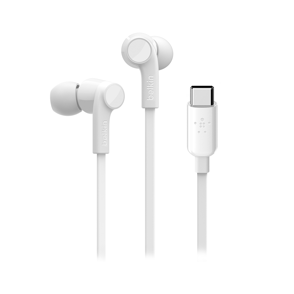 หูฟัง Belkin Soundform In-Ear Headphone with Mic. USB-C White