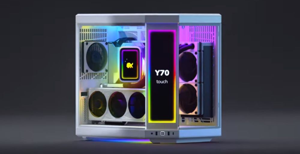 เคสคอมพิวเตอร์ Hyte Y70 Touch (4K) and Riser Vertical GPU