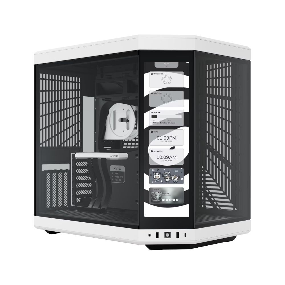 เคสคอมพิวเตอร์ Hyte Y70 Touch (4K) and Riser Vertical GPU