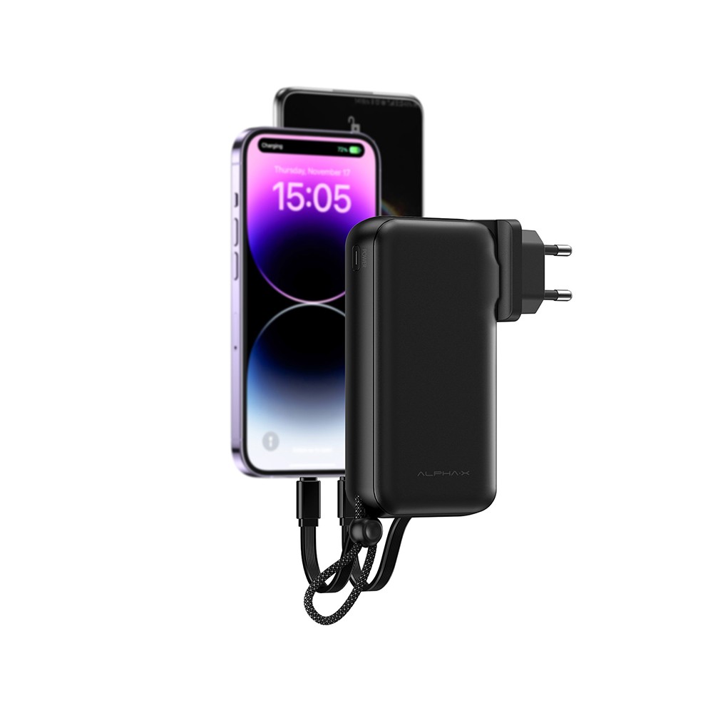 พาวเวอร์แบงค์ ALPHA 10,000 mAh ALPC10-26PD Black