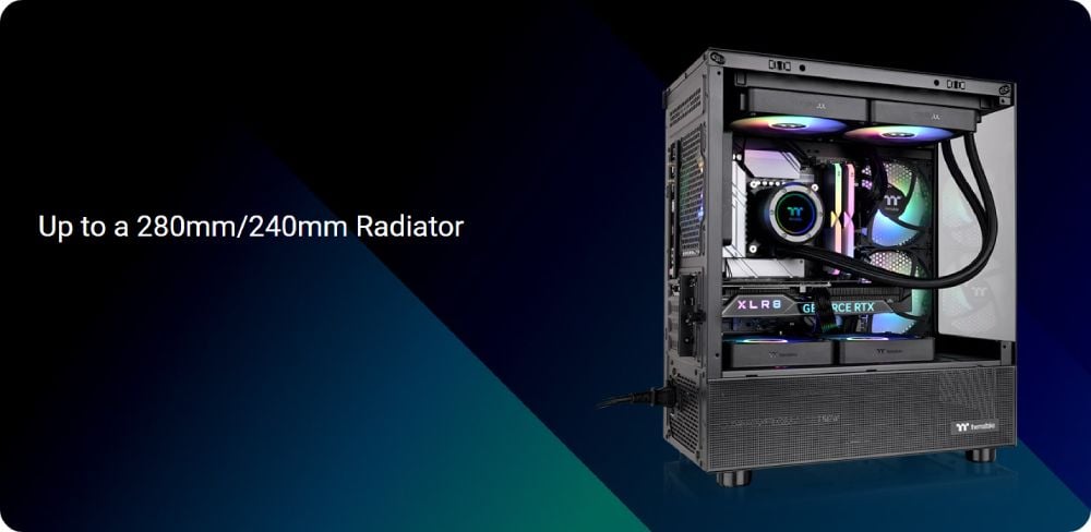 เทอร์มอลเทค เคสคอมพิวเตอร์ View 170 TG ARGB Micro-Tower สีดำ | Makro PRO