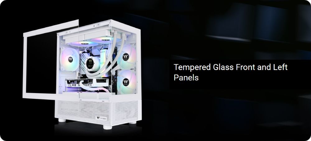 เทอร์มอลเทค เคสคอมพิวเตอร์ View 170 TG ARGB Micro-Tower สีขาวสโนว์ | Makro PRO