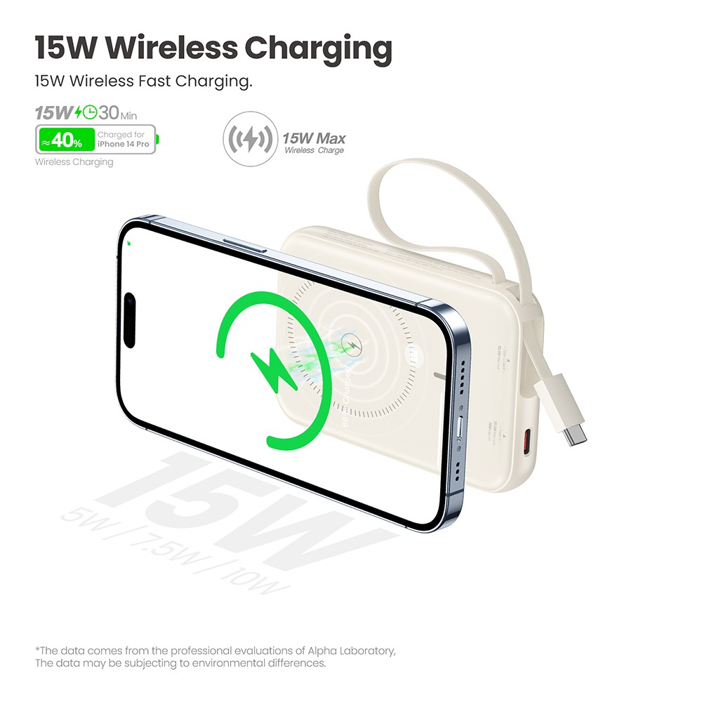 พาวเวอร์แบงค์ ALPHA 10000 mAh Built-in Cable ALP10-21WPD Pro