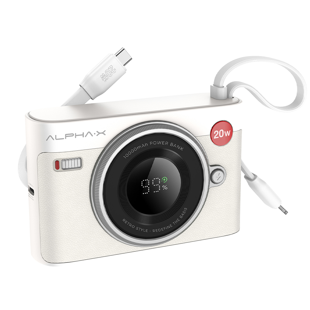 พาวเวอร์แบงค์ ALPHA 10000 mAh Built-in Cable ALP10-28PD Pro
