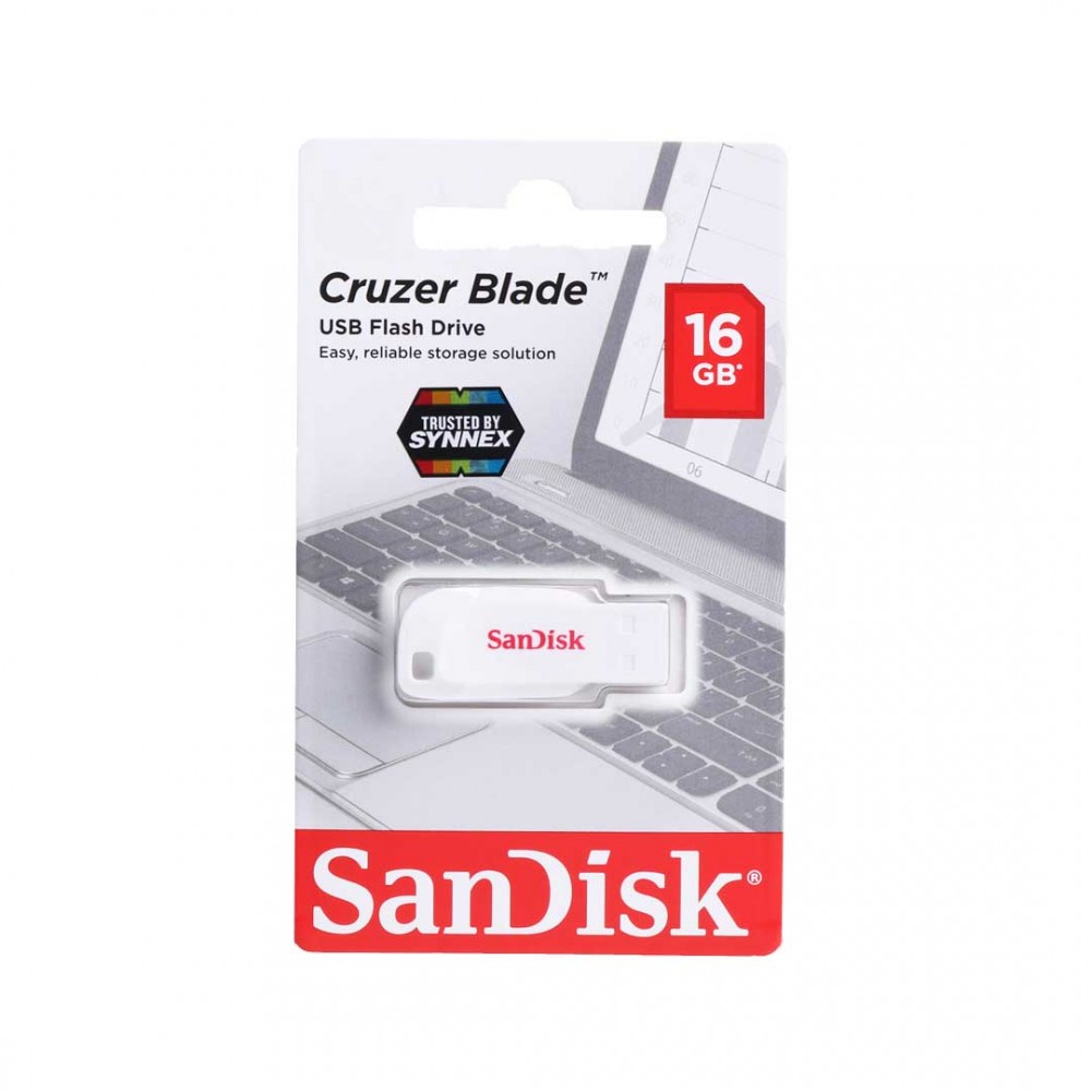 แฟลชไดร์ฟ SanDisk Cruzer Blade 16GB White
