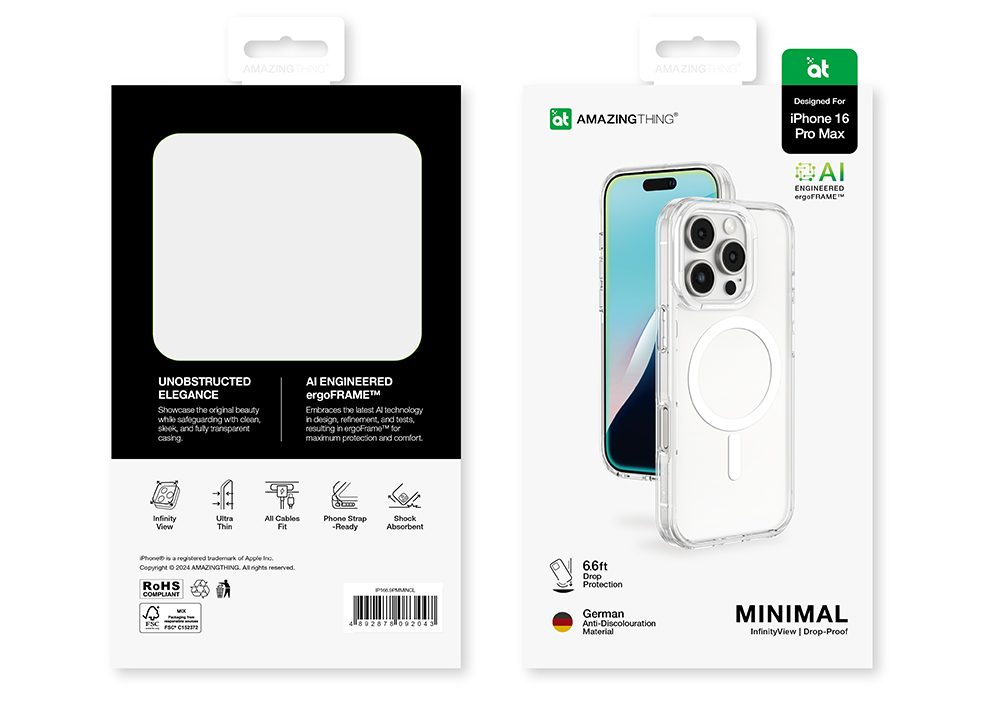 เคส AMAZINGthing iPhone 16 Pro Minimal Magsafe Drop proof Transparent