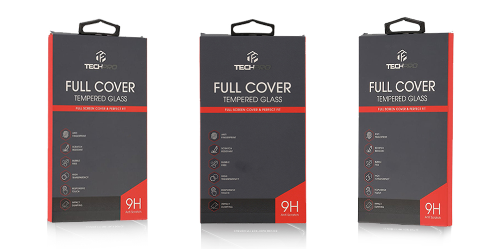 ฟิล์มกันรอย TECHPRO TG FF iPhone 16 Pro Black (F+B)