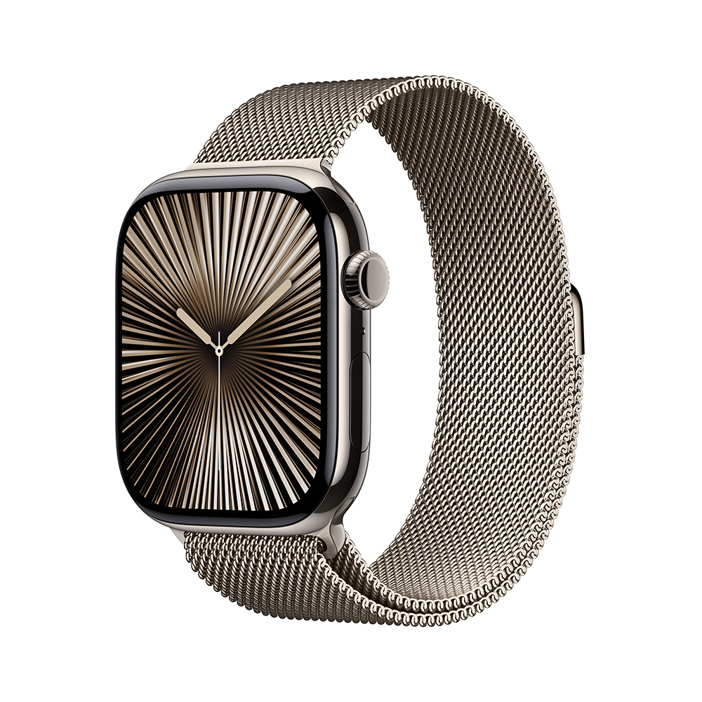 Apple Watch Series 10 GPS + Cellular 46mm Natural Titanium Case with ...