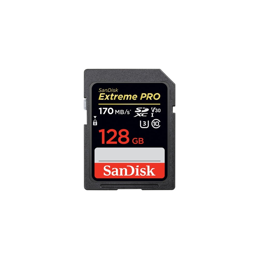 SD Card SanDisk Extreme Pro 128GB U3 C10 V30 USH-I 170MBps