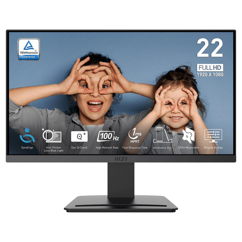 จอมอนิเตอร์ MSI PRO MP223 E2 (VA 100Hz 1ms)