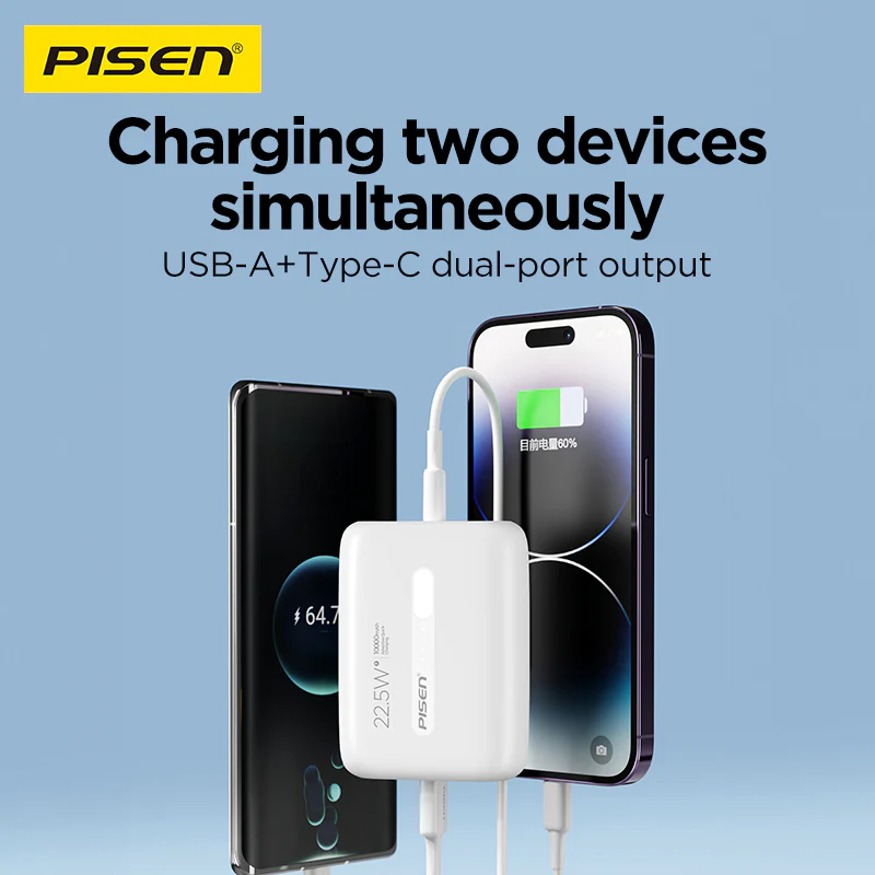 พิเซ็น พาวเวอร์แบงค์ 10,000 mAh TS-D330 สีดำ | Makro PRO