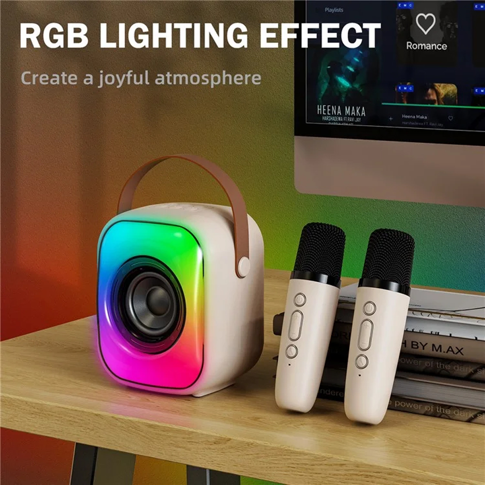 ลำโพงไร้สาย Onikuma L7 RGB with Mic White มาพร้อมไมโครโฟน