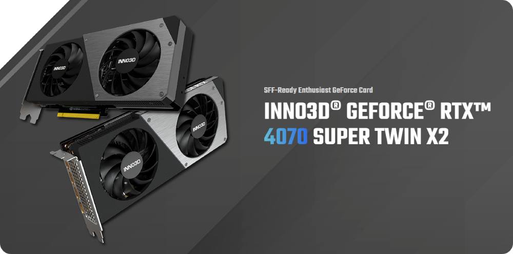 การ์ดจอ INNO3D GeForce RTX 4070 SUPER TWIN X2