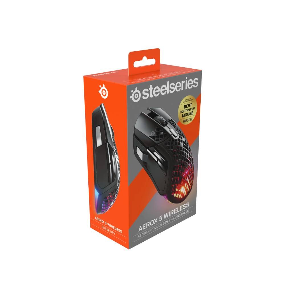 เมาส์เกมมิ่งไร้สาย SteelSeries Aerox 5 Mouse Onyx Black