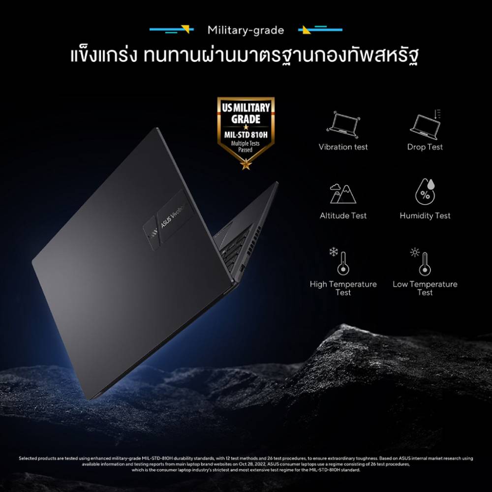 เอซุส โน๊ตบุ๊ค Vivobook 16 รุ่น X1605VA-MB549WF สีอินดี้ แบล็ค | Makro PRO
