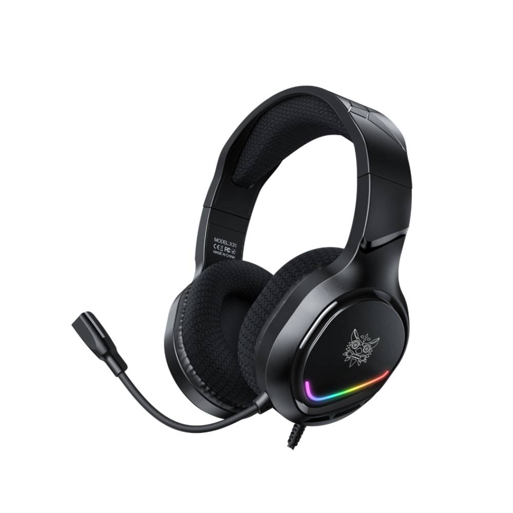 หูฟังเกมมิ่งแบบสาย Onikuma รุ่น X31 RGB 3.5mm Black (สีดำ)