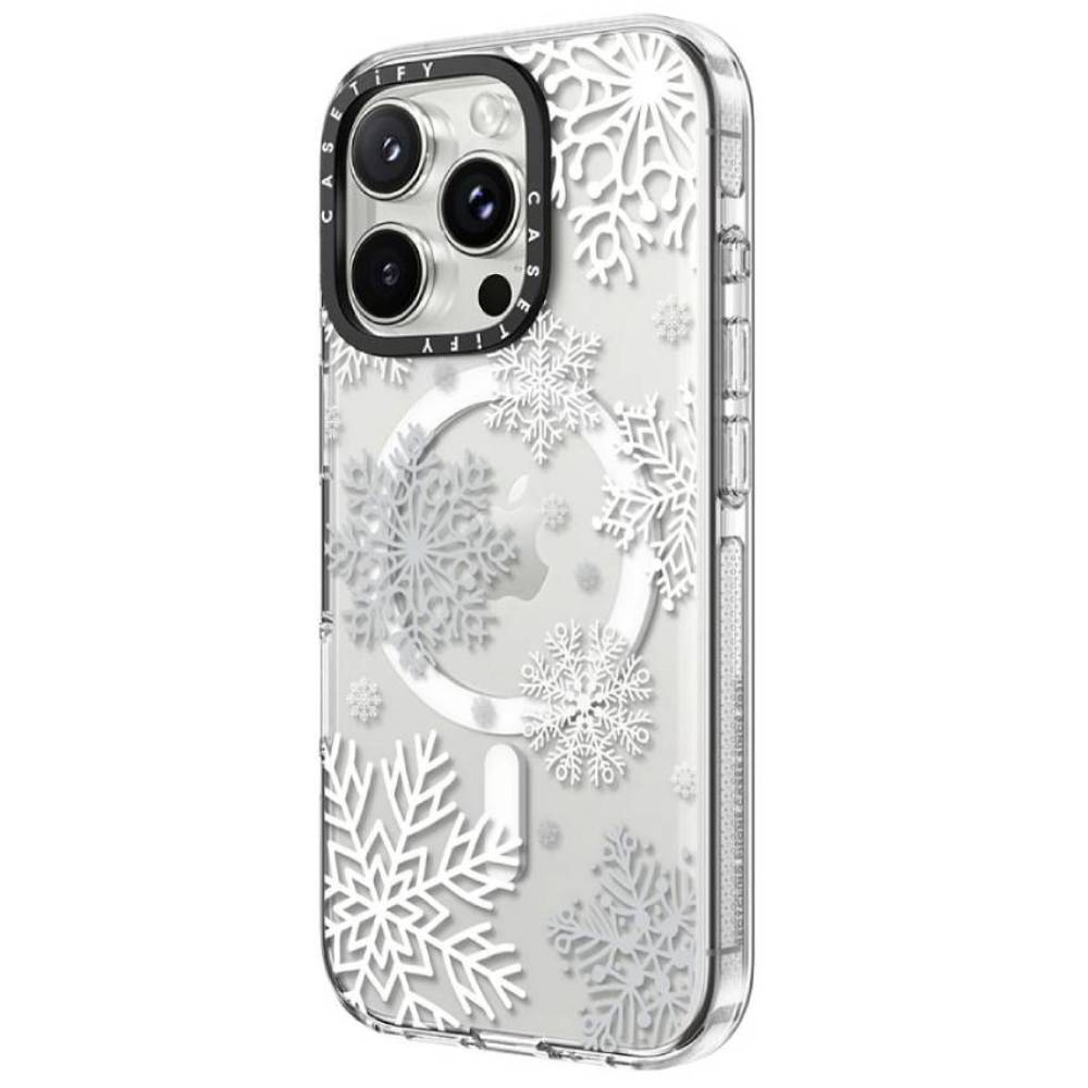 เคส Casetify iPhone 16 Pro Max Impact Case Magsafe Clear Snowflakes