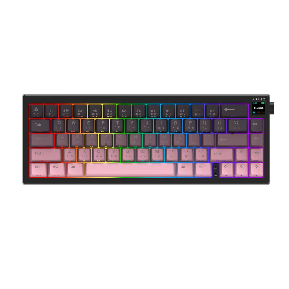 คีย์บอร์ดเกมมิ่งไร้สาย Ajazz AK650 สี Gradient BlackBerry
