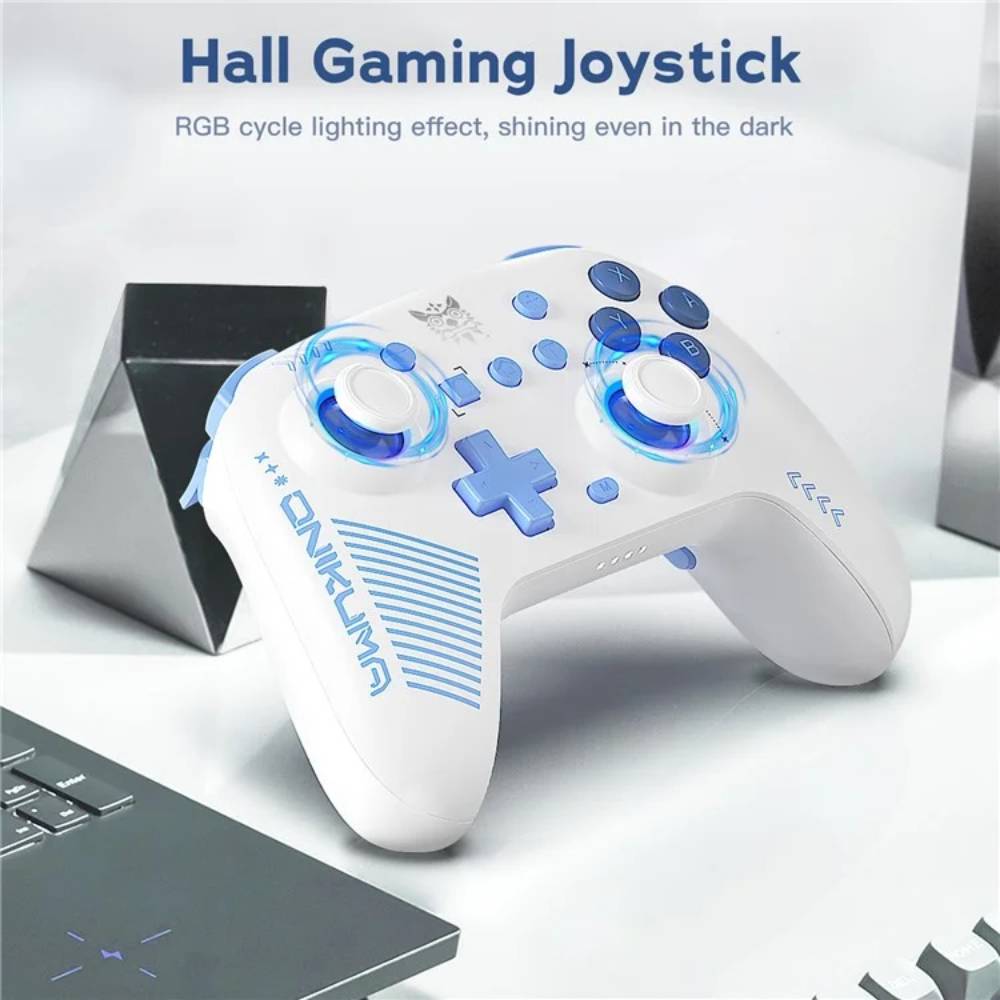 จอยคอนโทรลเลอร์ Onikuma Gaming Controller Wireless Iruka สีขาว