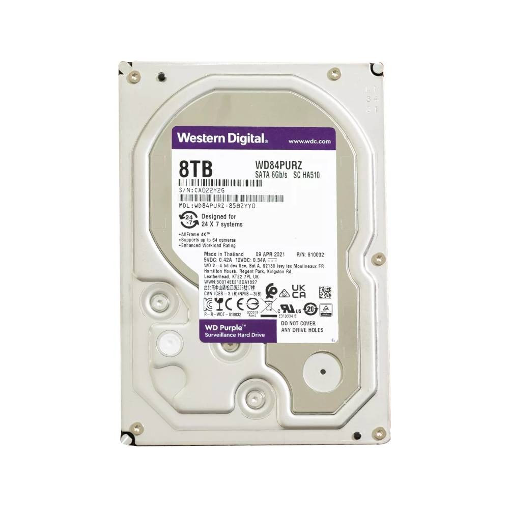 ฮาร์ดดิสก์ WD HDD 8TB 5640rpm 128MB Purple - 3 Year