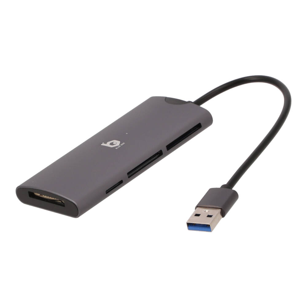 เครื่องอ่านการ์ด Blue Box 6-in-1 USB-A Card Reader สีเทา