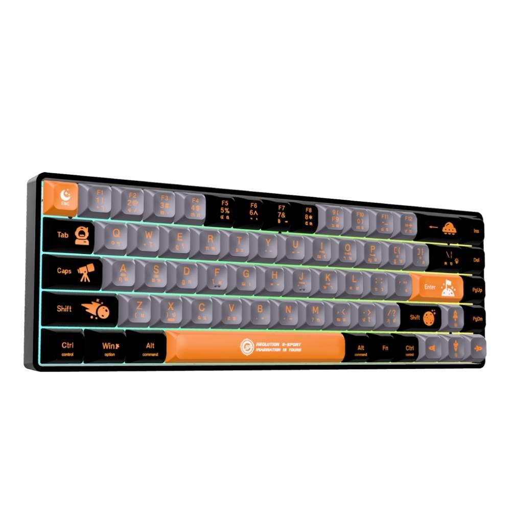 คีย์บอร์ดเกมมิ่ง Neolution E-Sport Mechanical รุ่น Galactus Orange/Grey ...