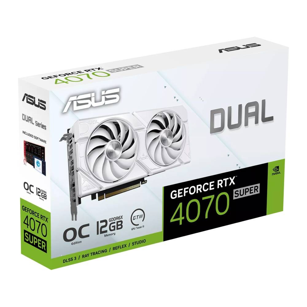 การ์ดจอ ASUS Dual GeForce RTX 4070 SUPER O12G EVO White