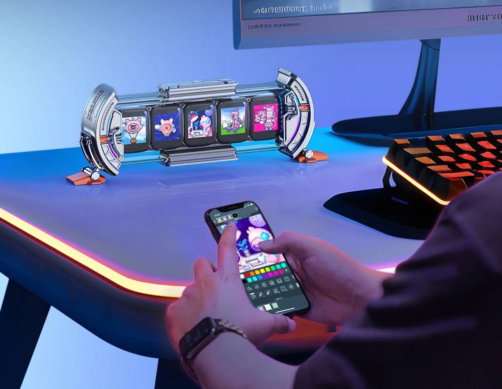 นาฬิกาดิจิตอล Divoom Times Gate Gray | Education Studio7