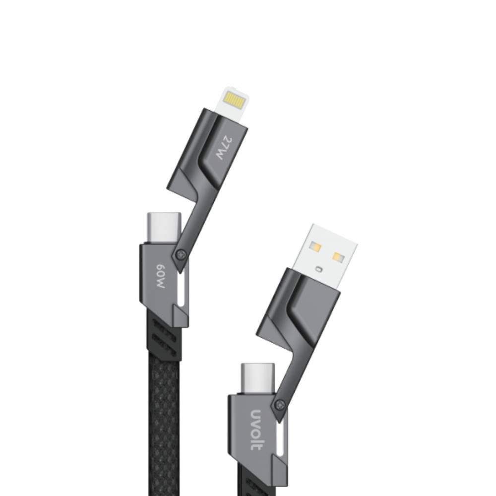 สายชาร์จ UVOLT 4-in-1 Multifunctional Fast Charge & Data Sync Cable 60W ...