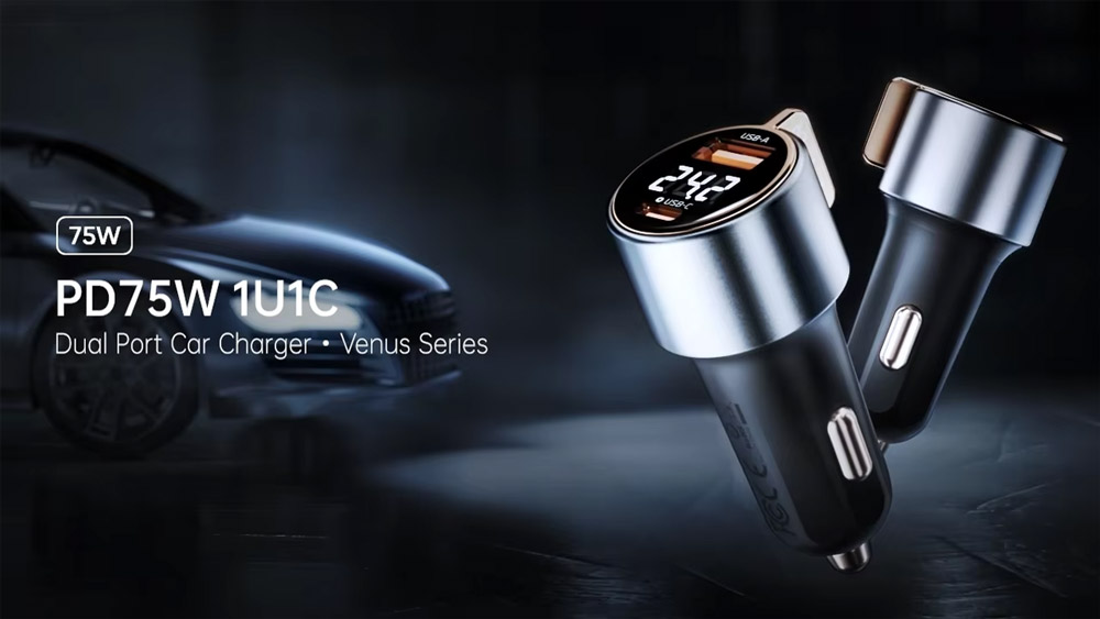 ที่ชาร์จแบตในรถ Mcdodo 75W Digital Display 1C+1A PD Fast Car Charger | Education Studio7