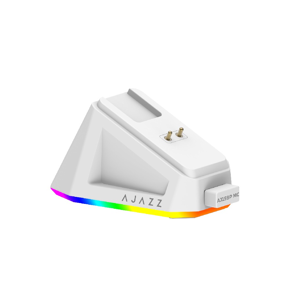 เมาส์เกมมิ่ง Ajazz AJ159P MC Tri-Mod Wireless White