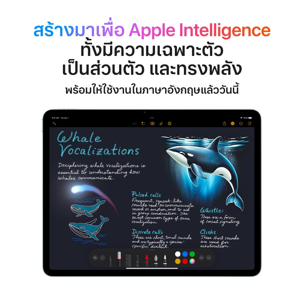 iPad Air 11 นิ้ว ชิป M3 Wi-Fi + Cellular 1TB สี Purple ปี 2025 (5th Gen)