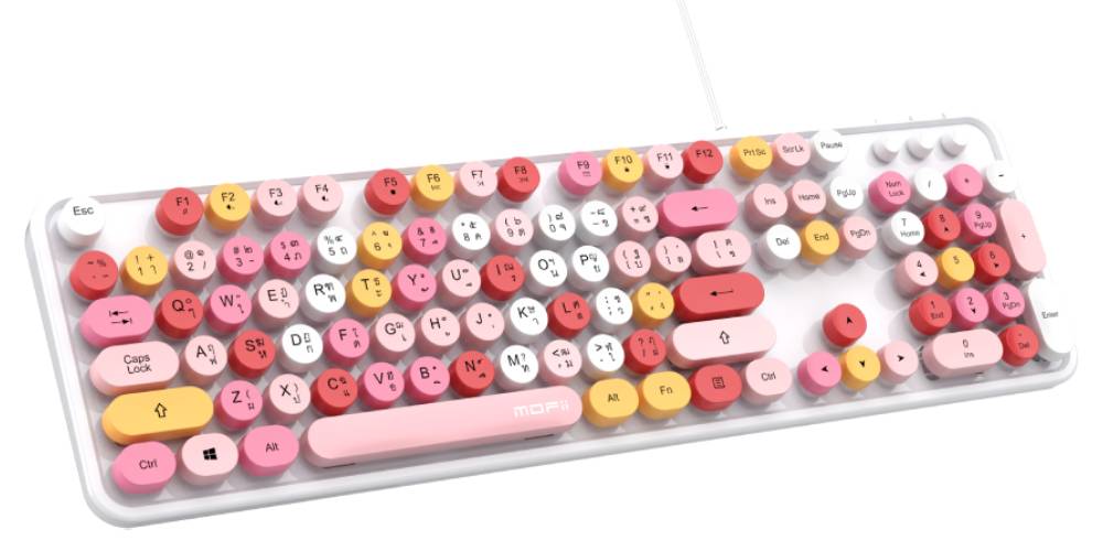 คีย์บอร์ด MOFii Wired Keyboard Sweet K Retro Lipwhite | Education Studio7