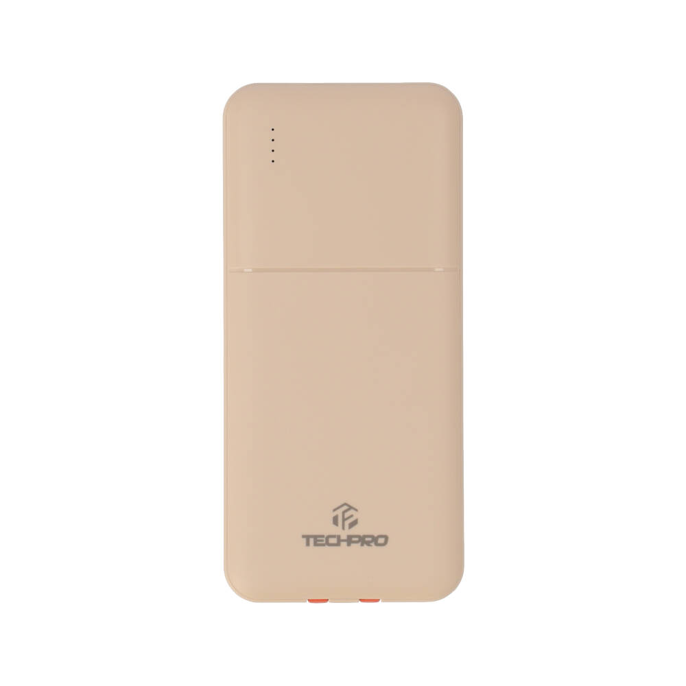 พาวเวอร์แบงค์ TECHPRO ความจุ 20000 mAh (TP-PB20) สี Titanium Gold