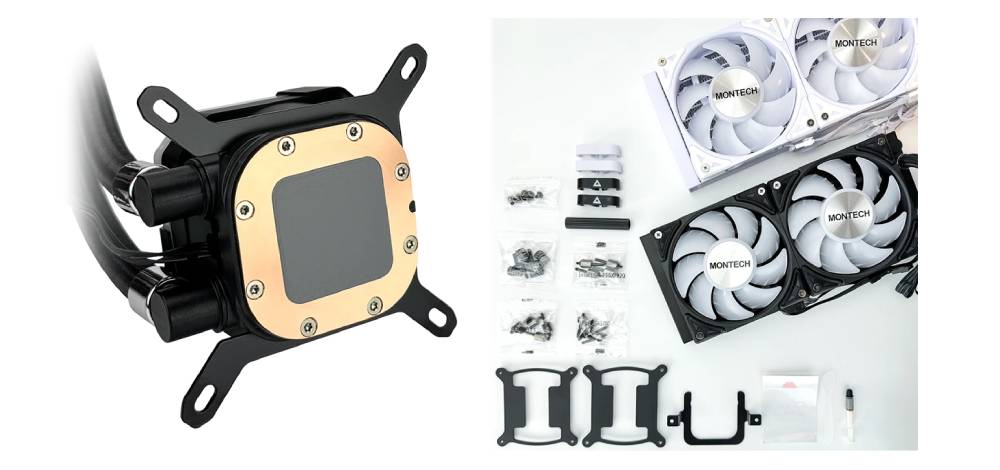 ชุดระบายความร้อนซีพียู Montech HyperFlow ARGB 240 White