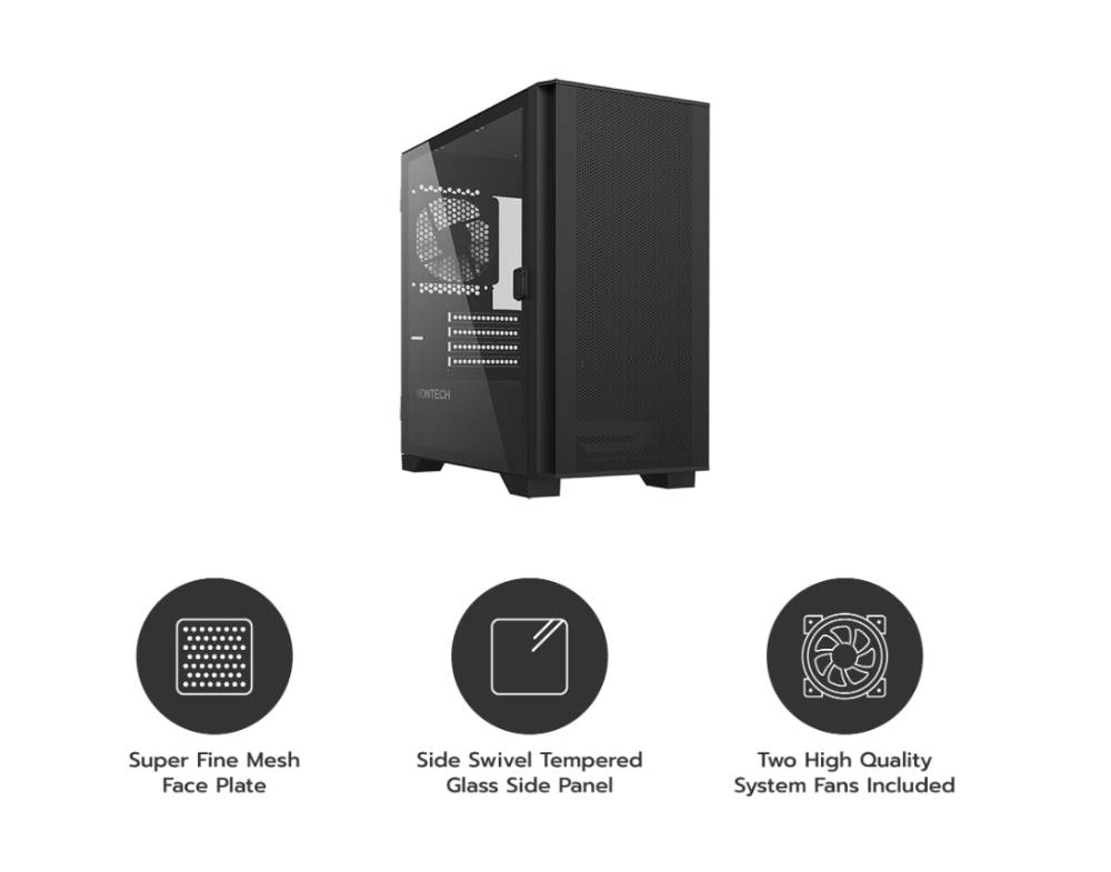 เคสคอมพิวเตอร์ Montech AIR 1000 LITE Black